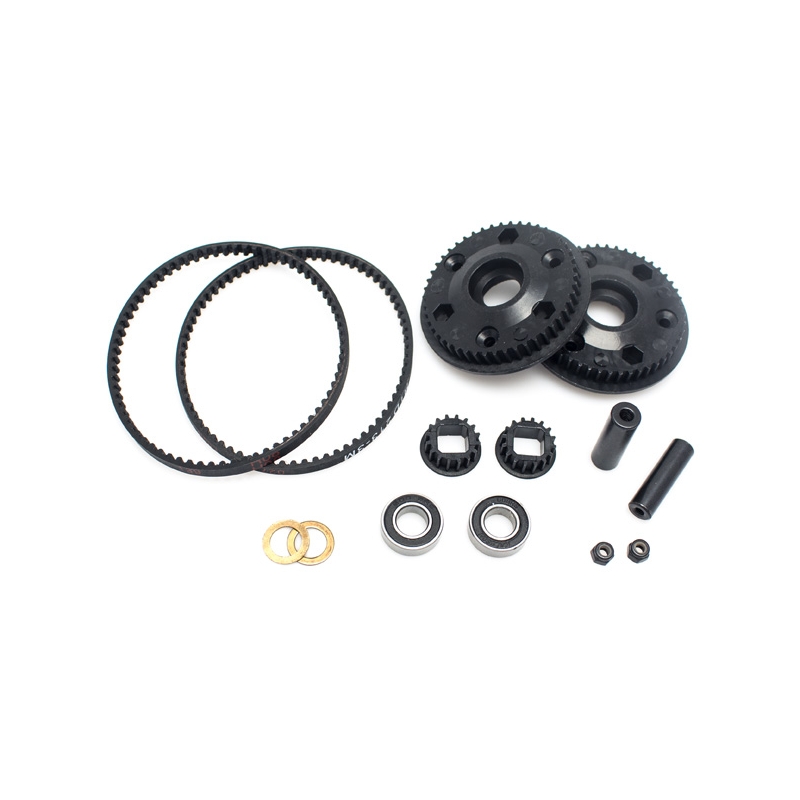 Set courroie + Pignons + Entretoise + roulements